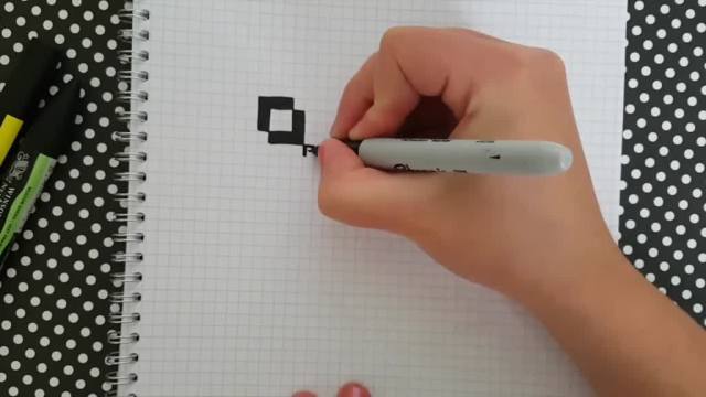 简笔画:有趣的格子小花绘画