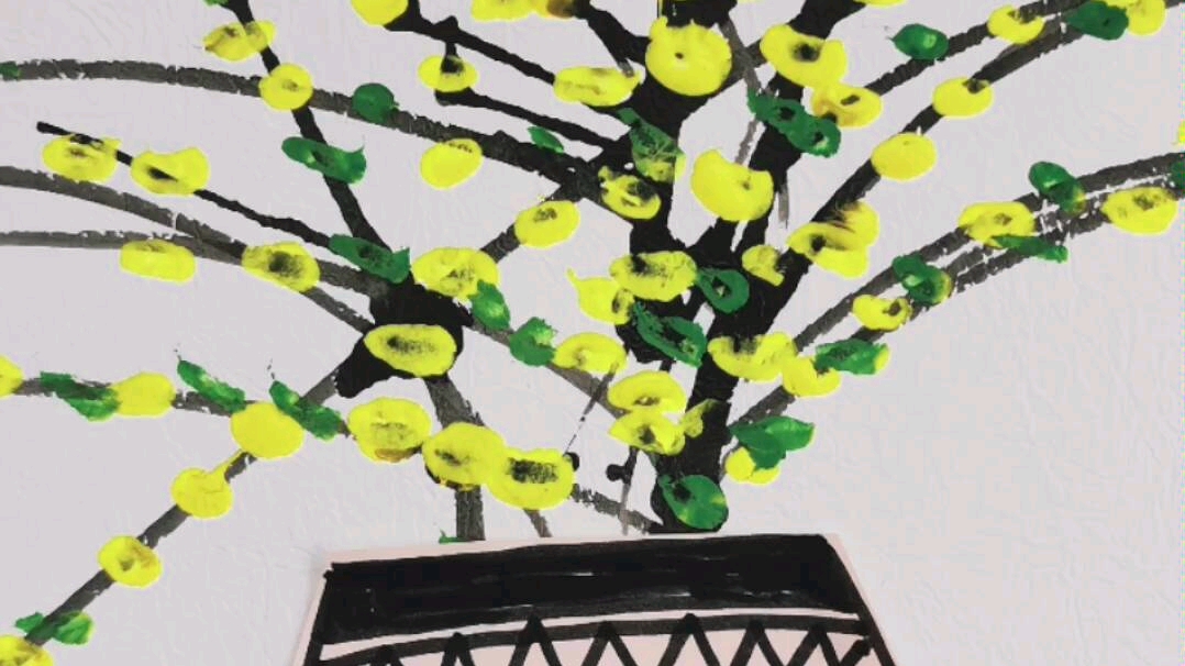 儿童手工绘画十春天我来了/迎春花可以这样画教程