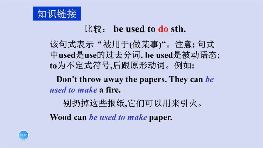 英语每日学:考查了固定短语的用法,be used to sth