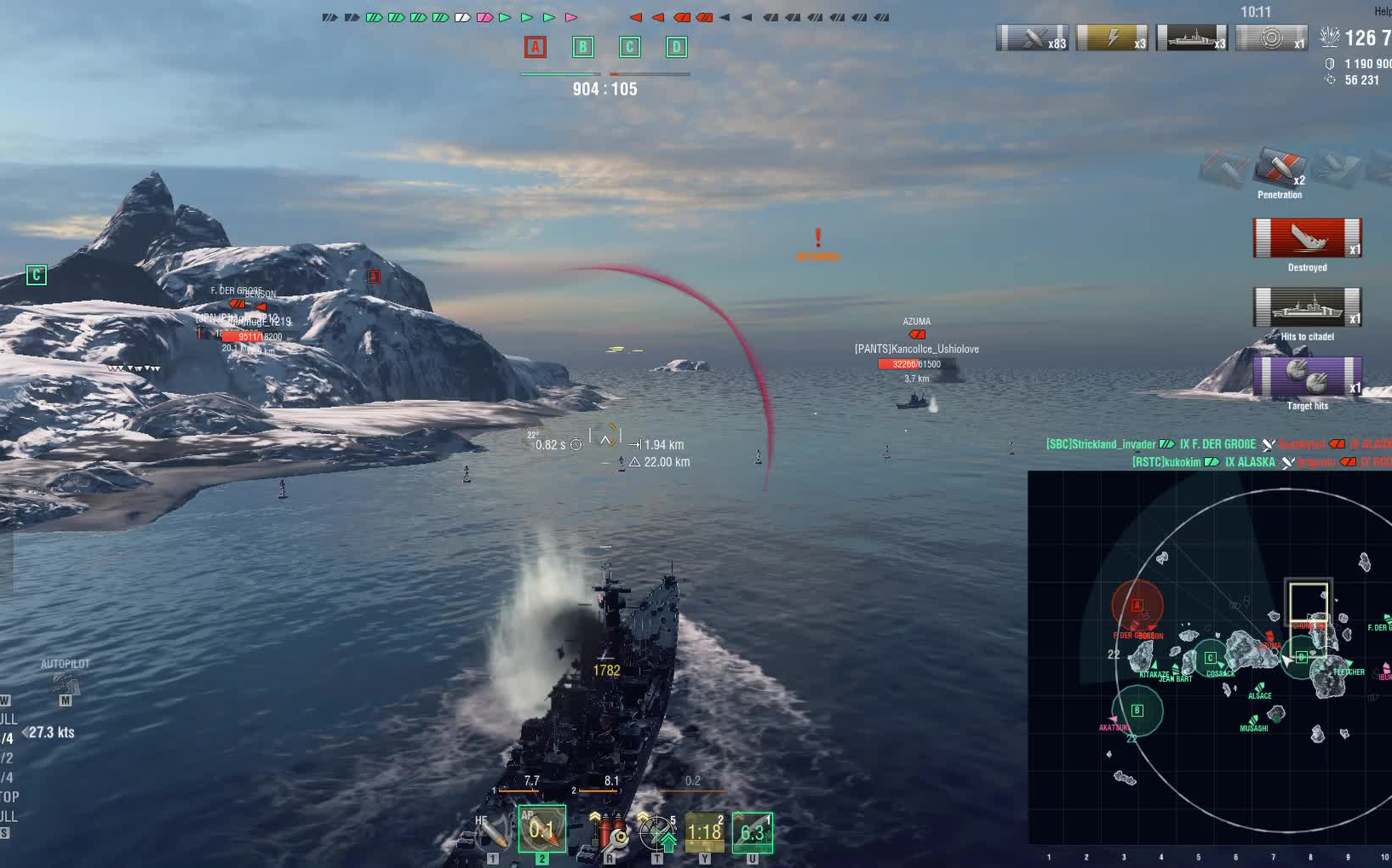 ...想要玩错船——战舰世界亚服【阿拉斯加】老婆你的水上核心区怎么办