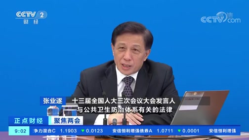 [正点财经]聚焦两会 十三届全国人大三次会议举行新闻发布会