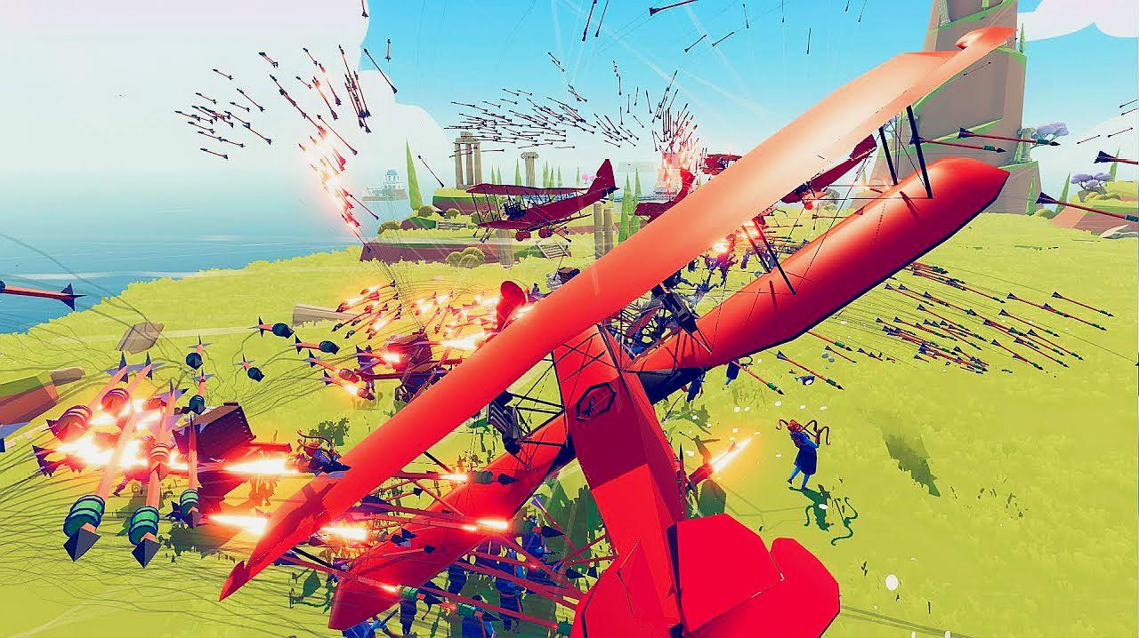 全面战争模拟器:近代战斗机登场,能打过各种古代兵种吗?