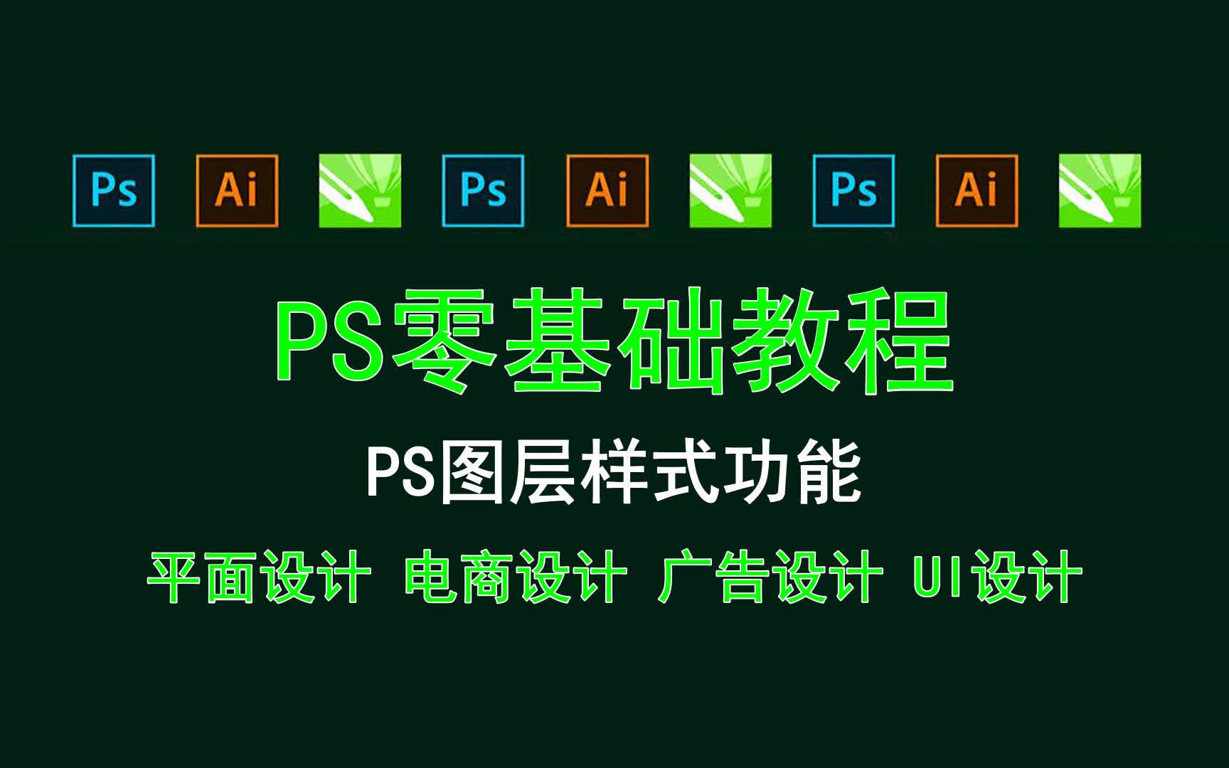 【PS零基础教程】PS图层样式功能