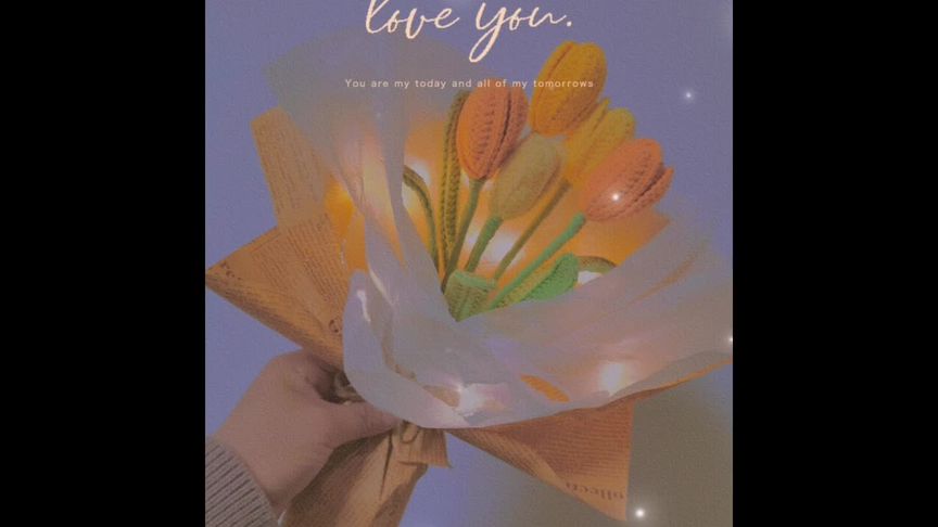 #毛线钩织 #郁金香 #生活明朗万物可爱 送你一束春日的花ߤ