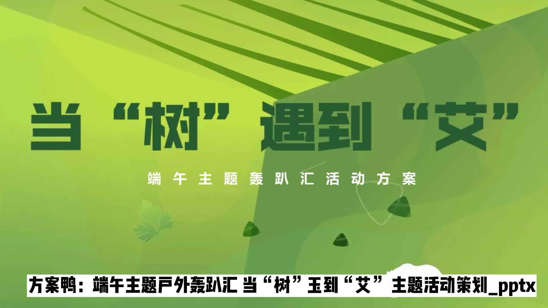 端午主题户外轰趴汇 当“树”玉到“艾” 主题活动策划方案