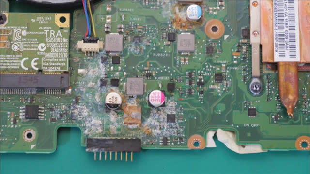 水中打捞出来的华硕笔记本,要怎么维修呢