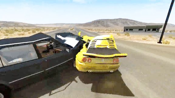 Beamng:各种汽车模拟严重车祸碰撞,测试发动机和低盘的性能