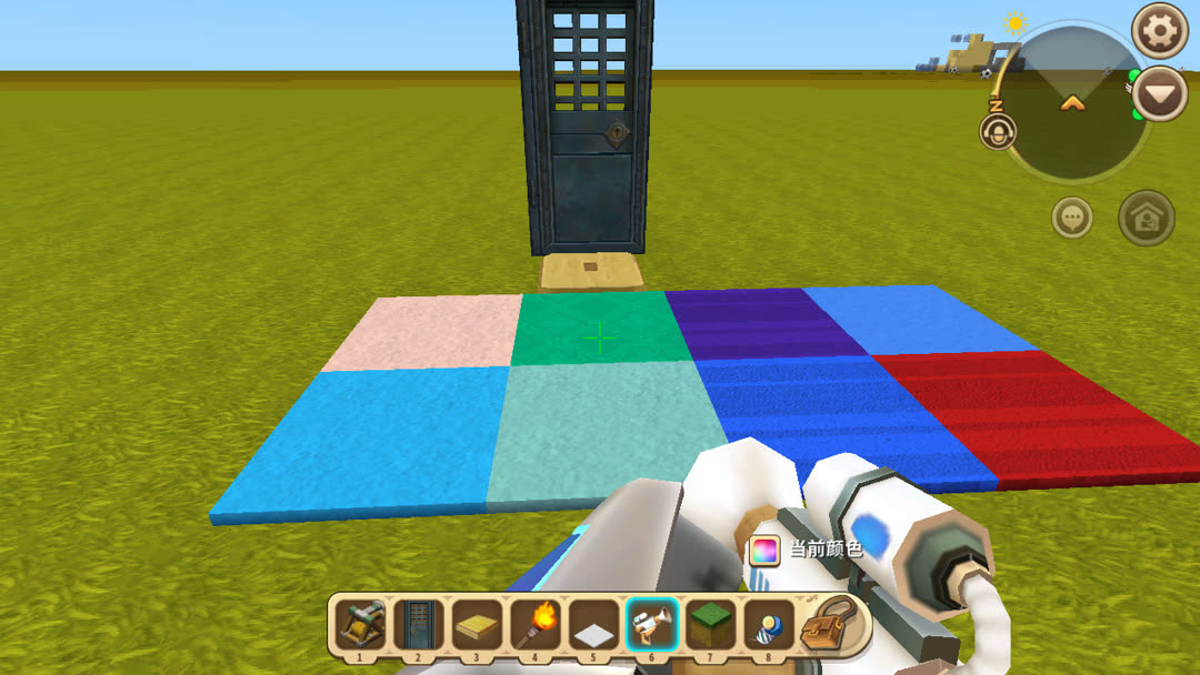 迷你世界教程8;防盗门制作教程,有了它就不怕小偷了!