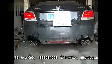 别克新君越改装排气管 南京新君越改装CGW中尾段四出排气
