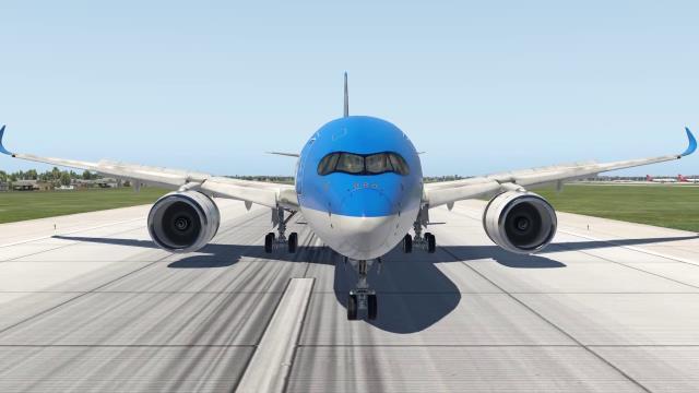 飞机模拟:令人惊叹的机长视角A350降落,非常棒的降落