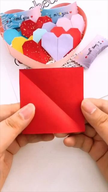 #爱心制作教程#治愈手工简单高颜值的爱心折法送给你