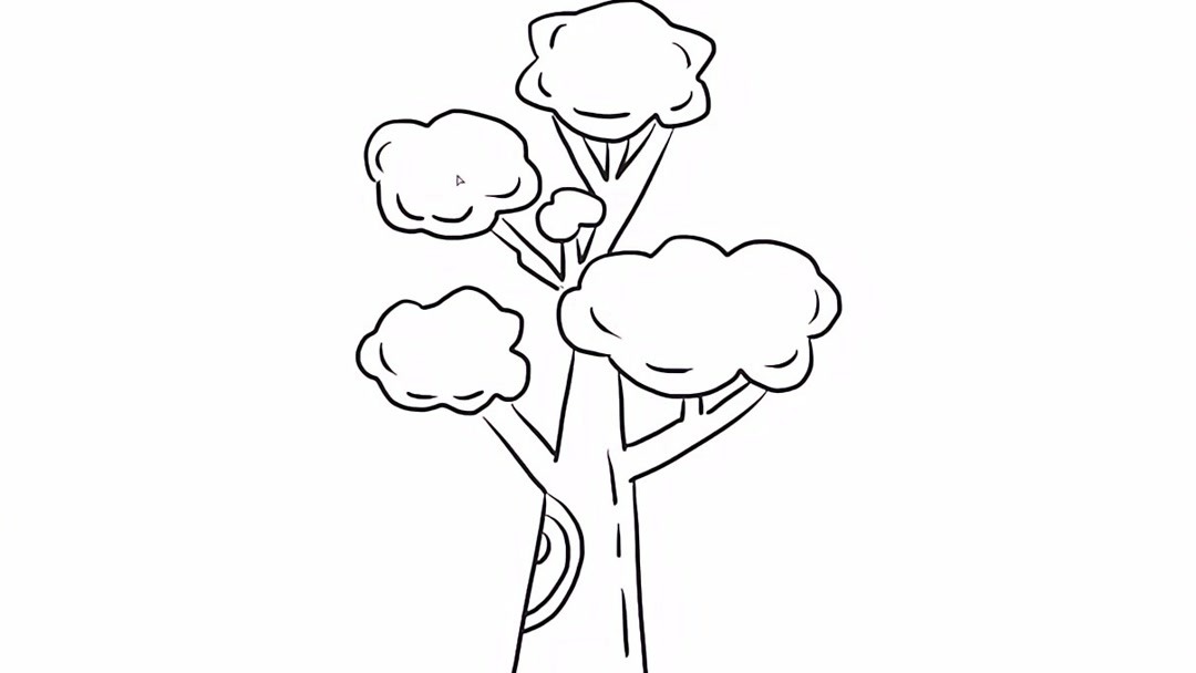 参天大树儿童简笔画