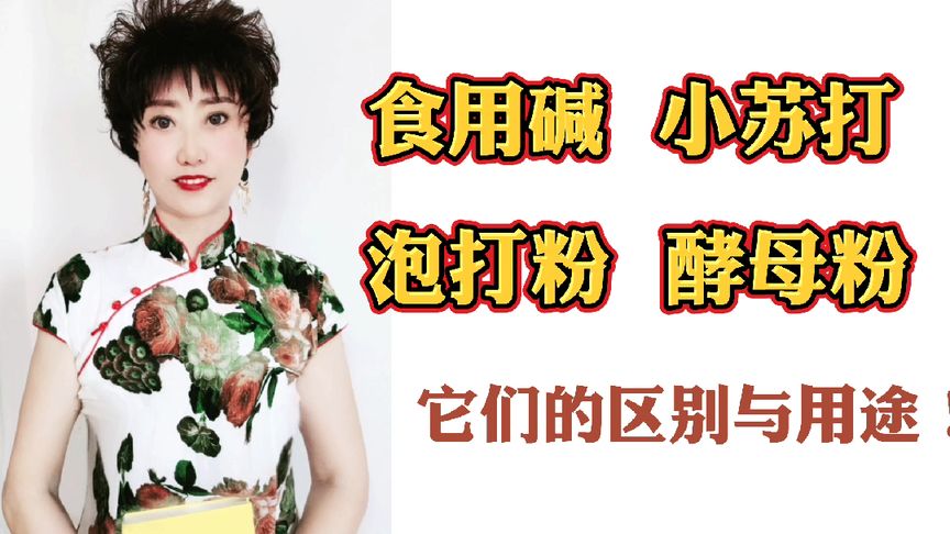 食用碱、小苏打、泡打粉、酵母粉,它们的区别与作用!