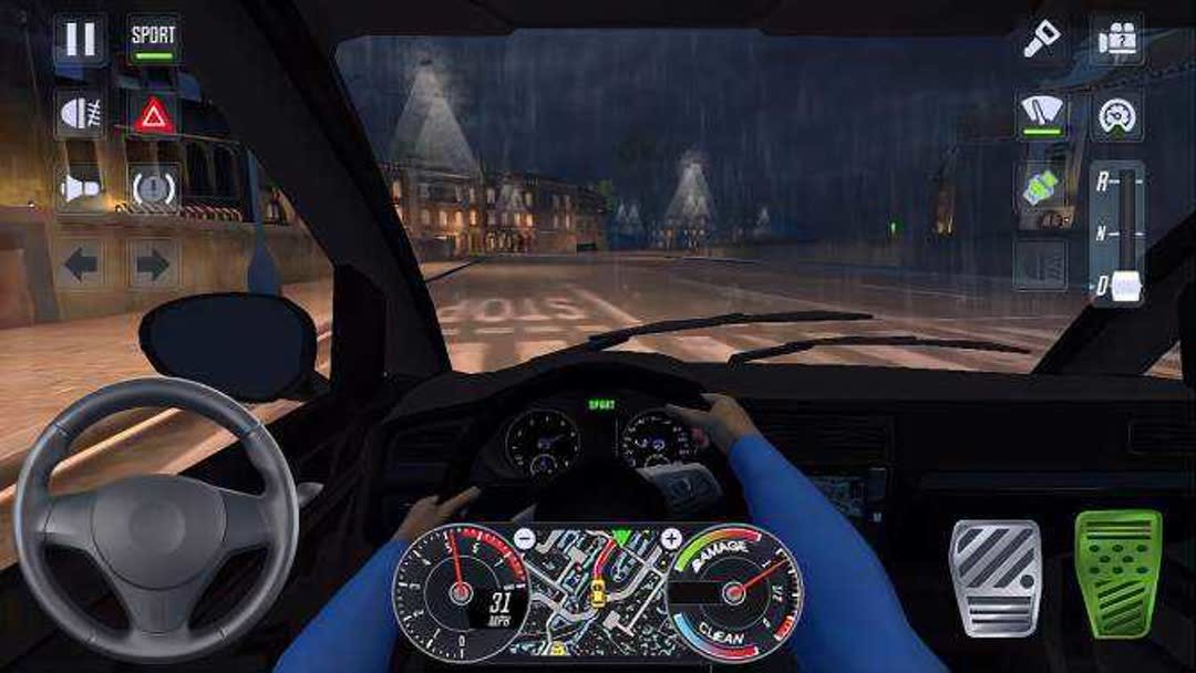 模拟驾驶:开出租车出门载客,夜晚狂雨暴雨,路上还特别冷清