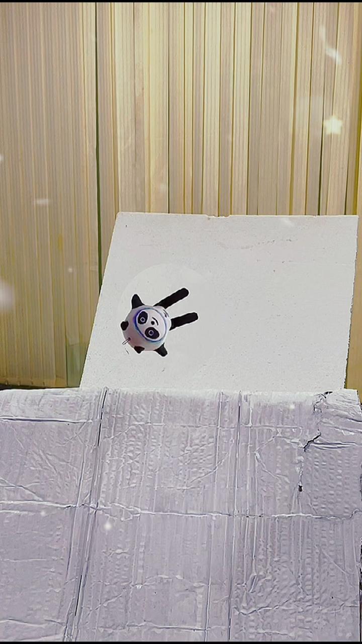 ...会运动健儿助威!#冰墩墩 #定格动画 #手工 #冰雪2022 #谷爱凌夺冠