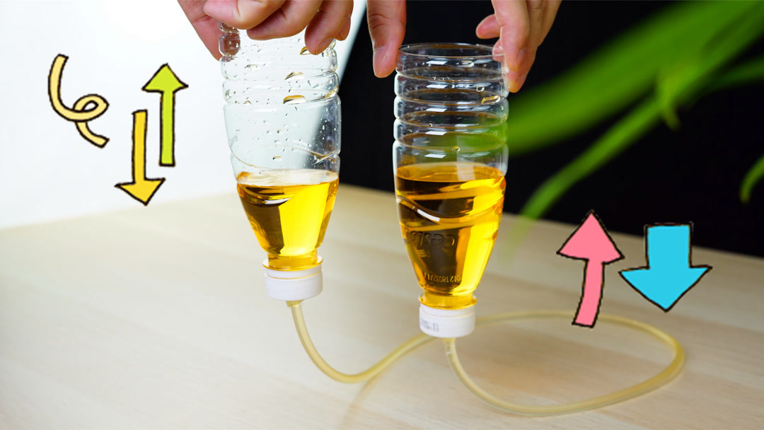 见过这样的水平仪吗?看似简陋但给孩子演示原理很好用