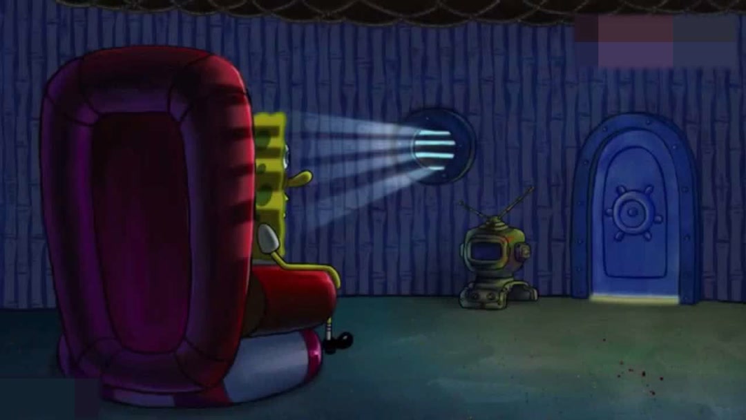 海绵宝宝手指受伤,伤心欲绝,待在家里不愿意出门