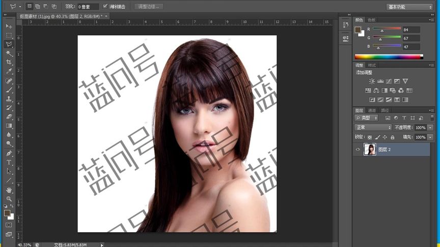 2分钟PS快速去水印,这种密密麻麻的水印你知道如何处理吗?