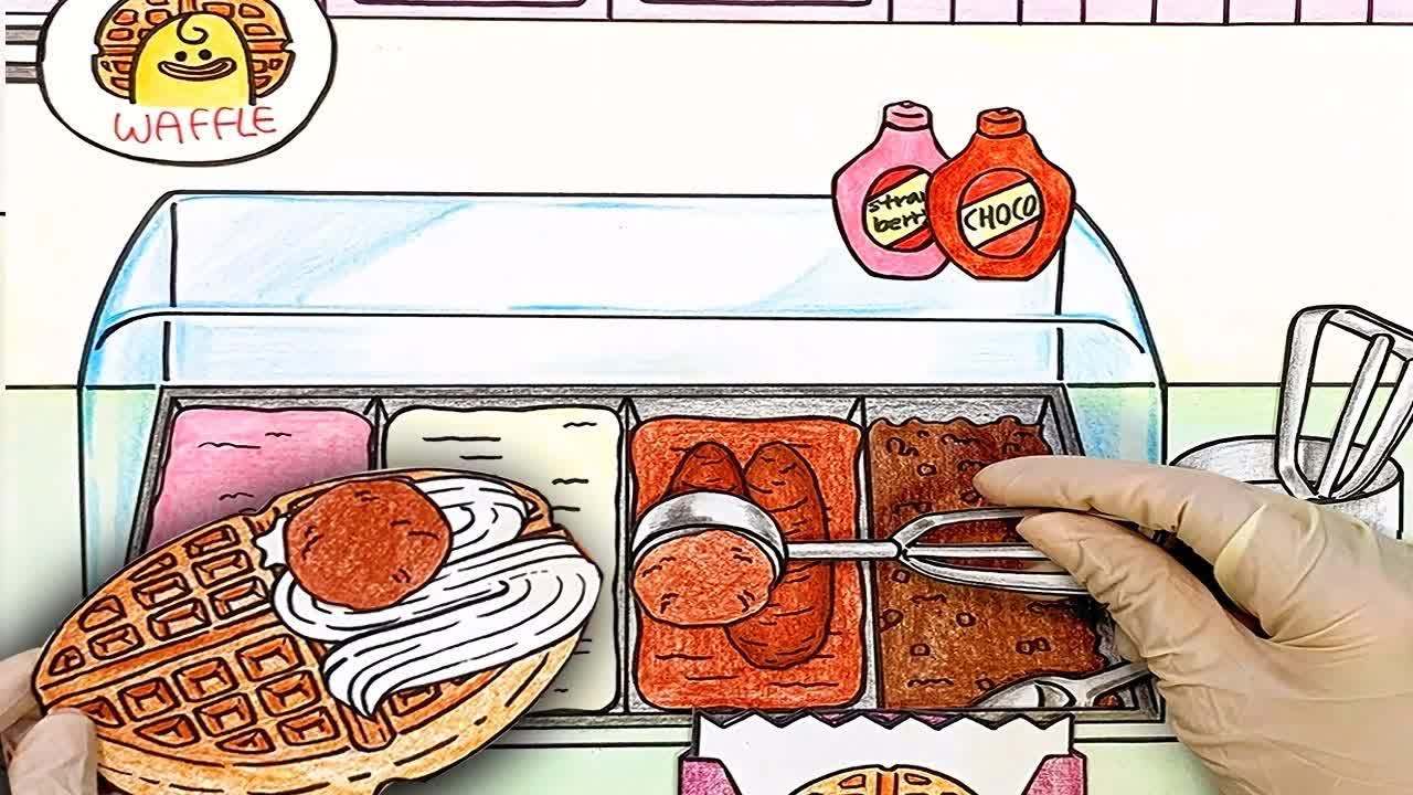 手绘定格动画:冰淇淋店营业中,这个客人不一般!