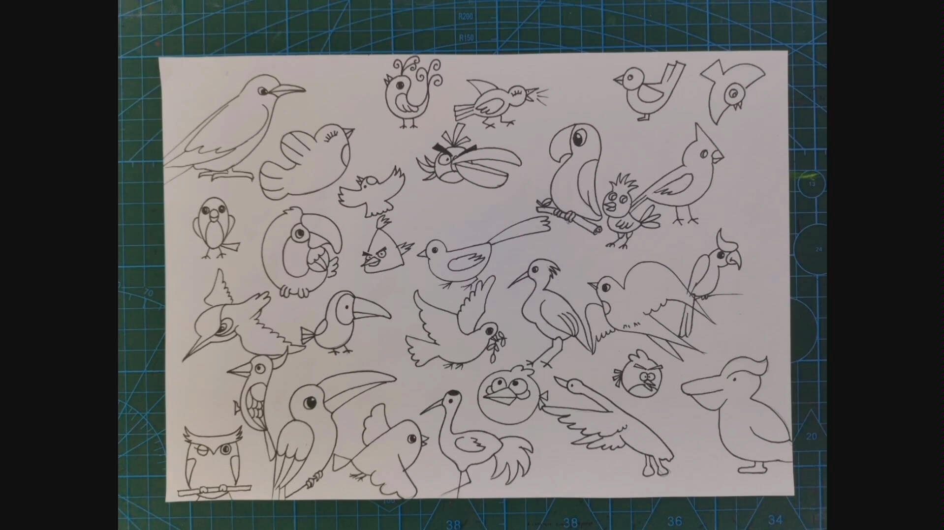 简笔画各种鸟类素材集合