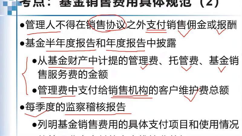 第22章考点8:基金销售费用具体规范