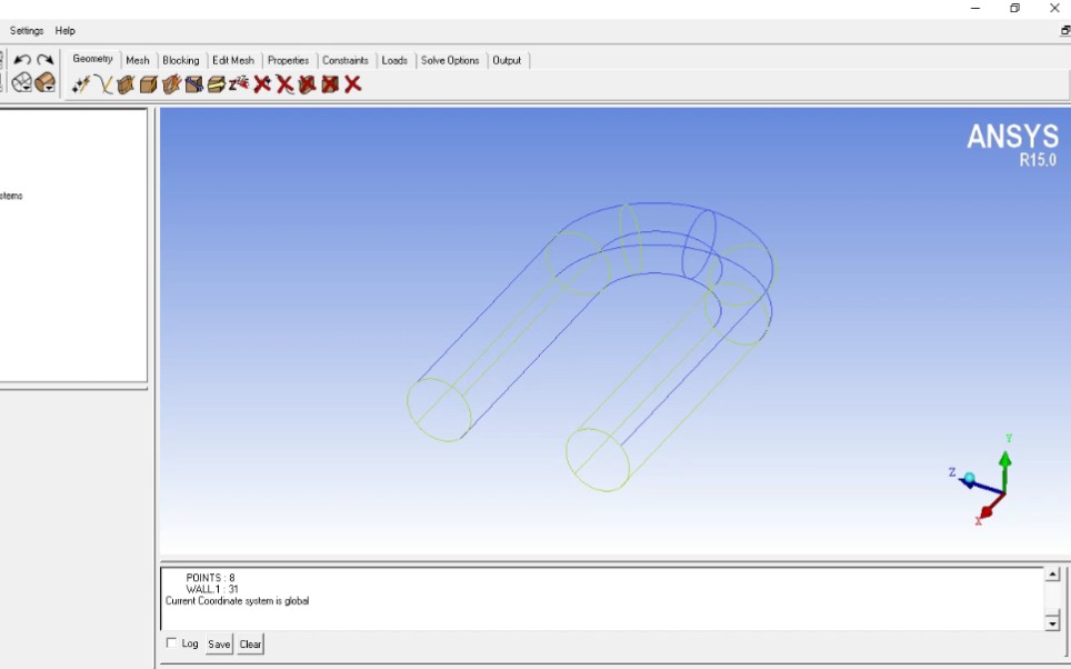 ICEM对U形管道的结构化网格划分