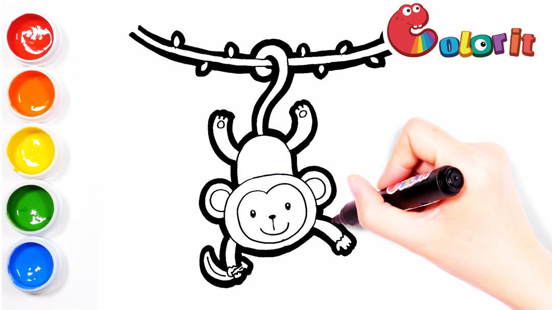 可爱的小猴子简笔画,值得你收藏哦!