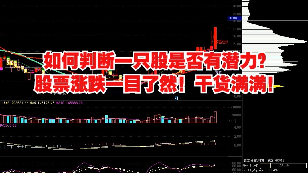 如何判断一只股是否有潜力?股票涨跌一目了然!干货满满!