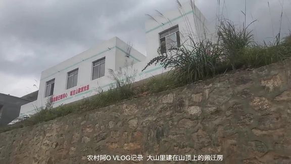 农村山顶的搬迁房,四周都是树木,适合一个养老的地方