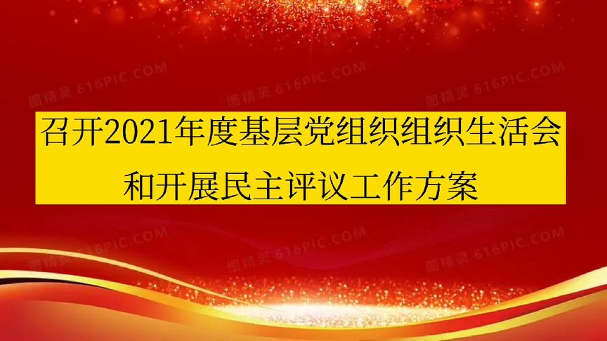 组织生活会开展工作方案提纲
