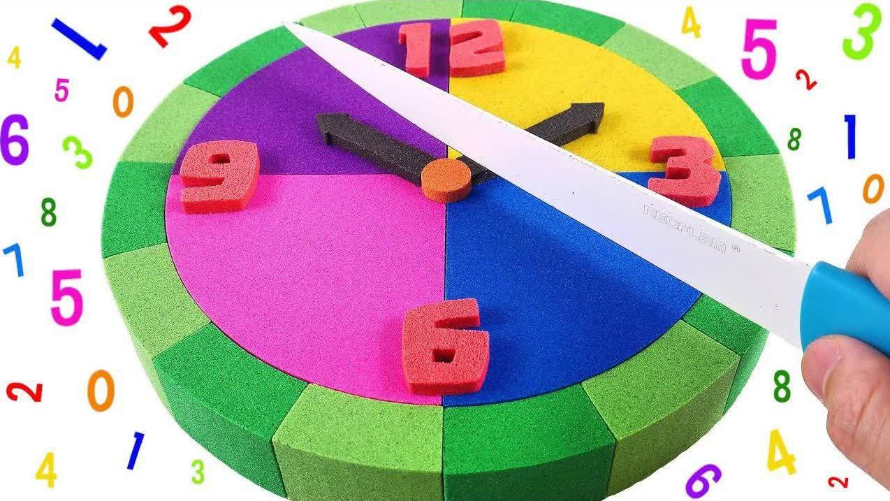 糖果手作坊:用动态沙切割,制作动态沙西瓜时钟!