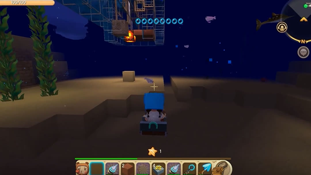 迷你世界:小伙伴铺轨道开车记,居然把车开进了大海里!