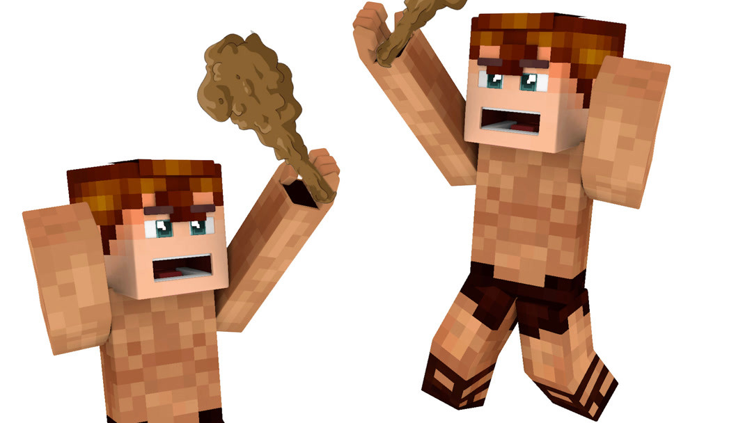 【天骐】我的世界原始人生09 原始人天骐的大榔头