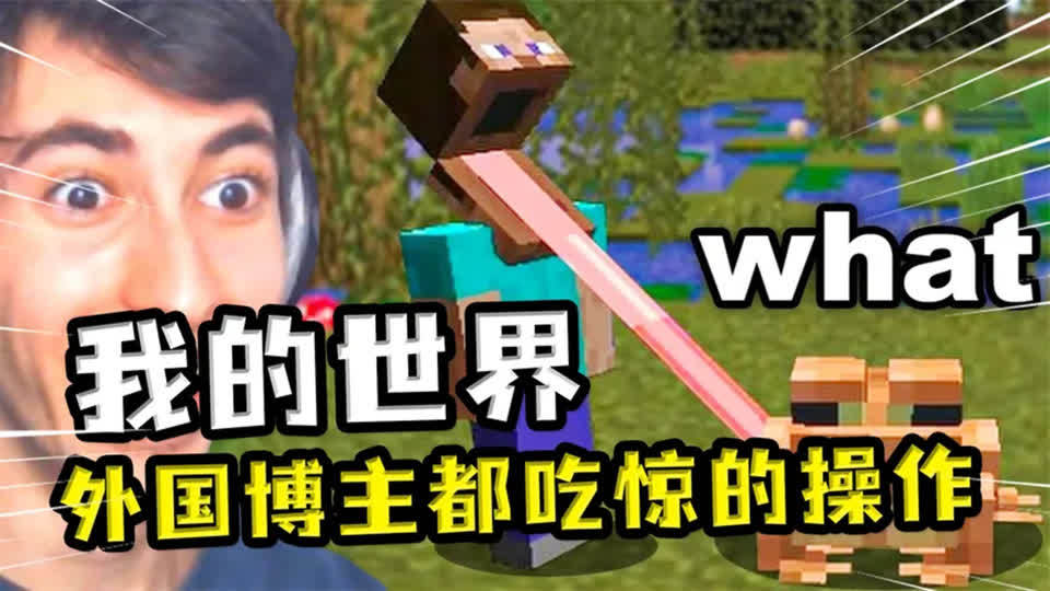 我的世界:外国博主都吃惊的操作?青蛙都能摆脱地心引力了