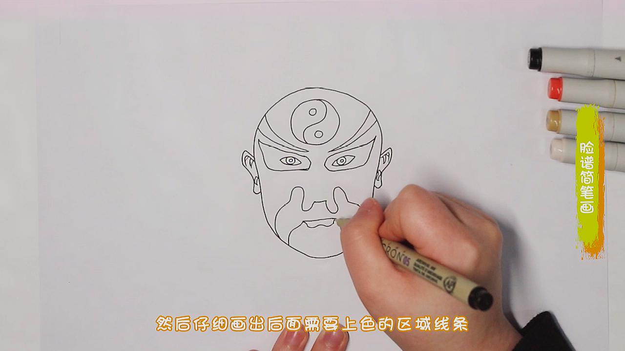 幼儿园脸谱简笔画,京剧脸谱简笔画,超级简单好学