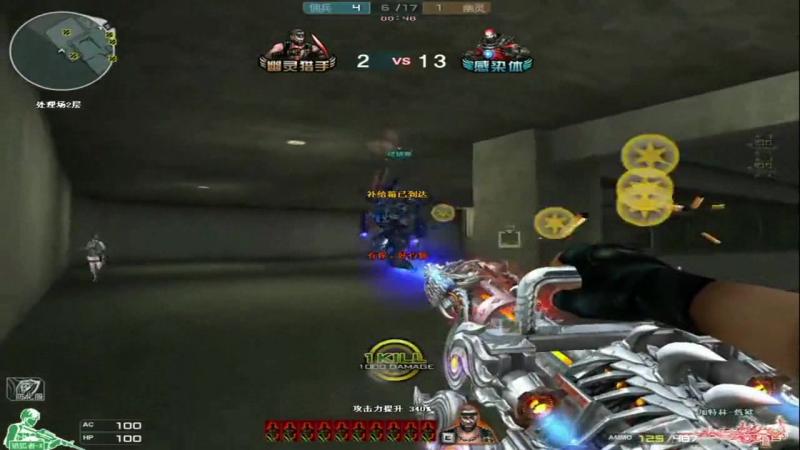 穿越火线:加特林炼狱,1000多发子弹打生化,僵尸无法突破逾越!