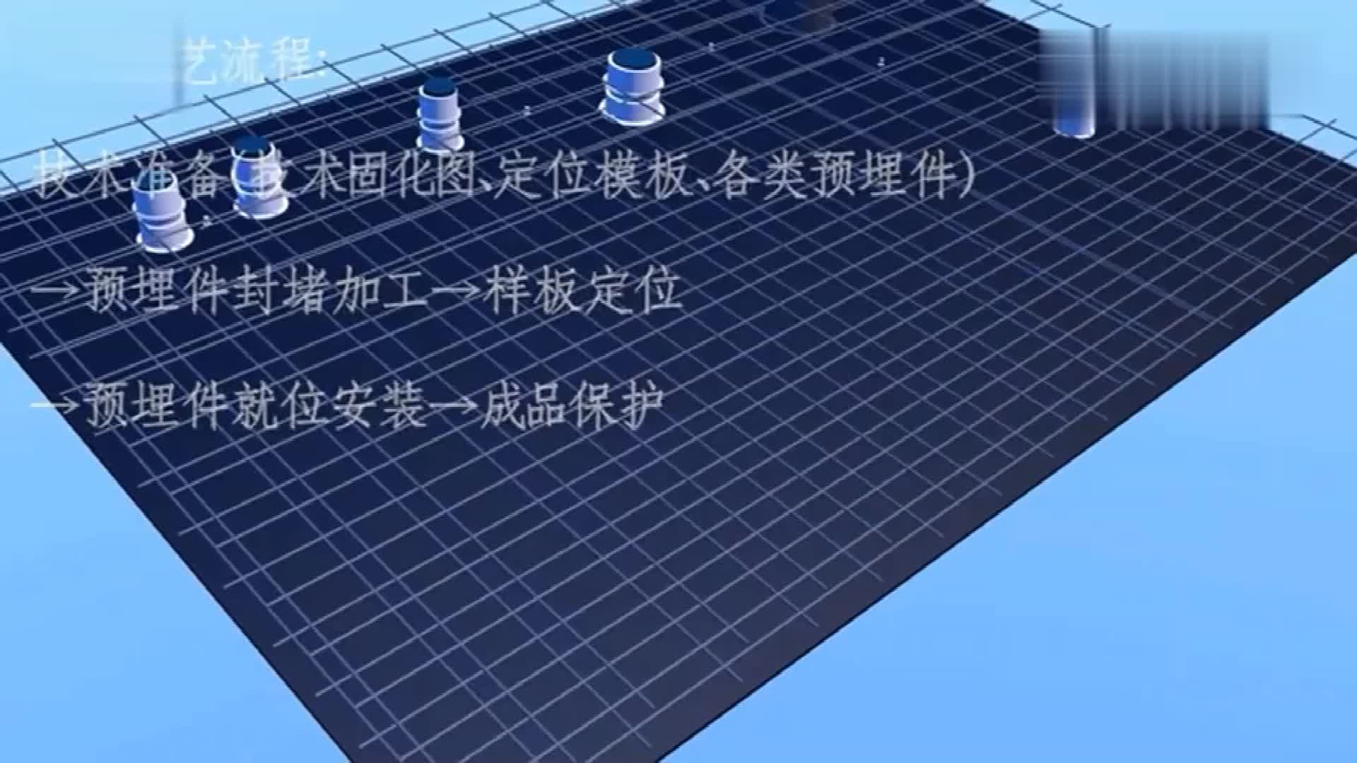 卫生间UPVC排水管道预埋件预埋施工工艺