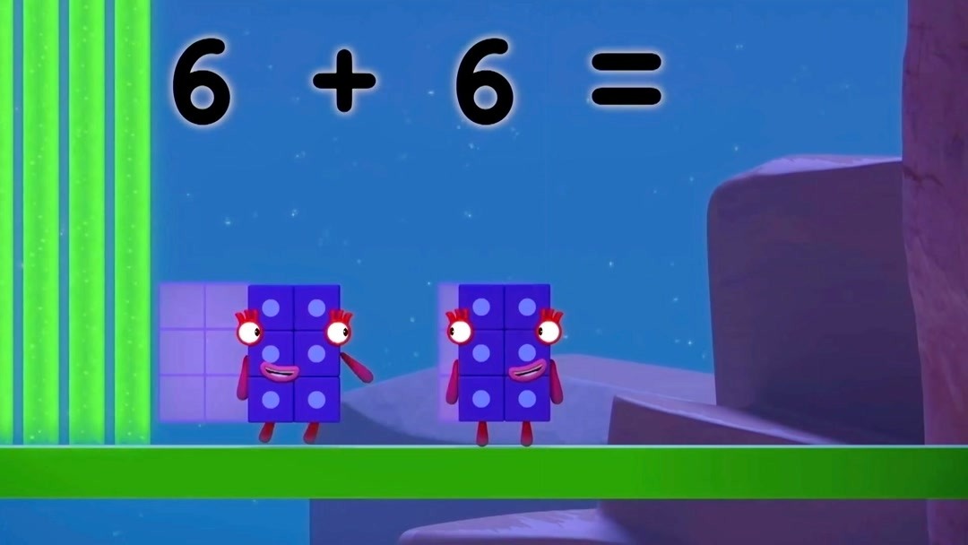 数字积木 早教动画:6哥加上6哥等于几呢?大家算一算