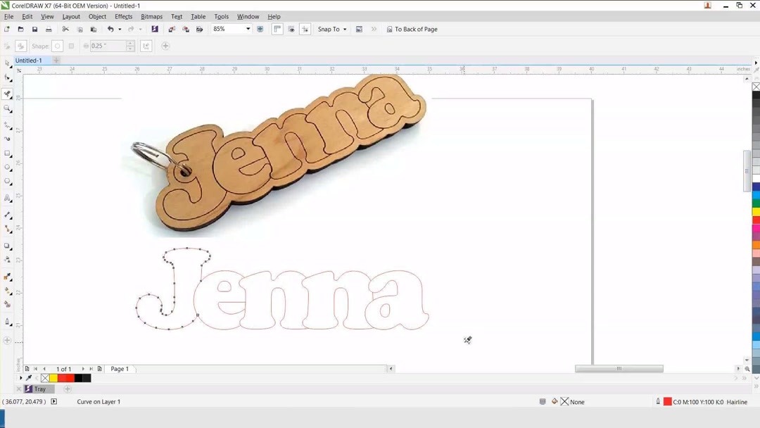 CDR简单吊牌绘制