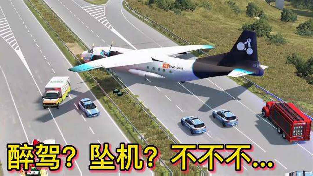 车祸模拟器441 憨憨机场附近玩无人机 飞机引擎被撞掉 情况危急
