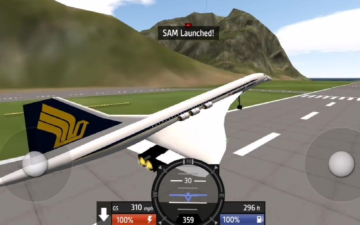 (简单飞机)用超音速飞机挑战导弹