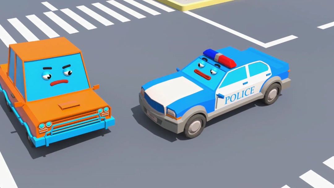 汽车小镇工程车好伙伴 第13集 逃跑的小汽车