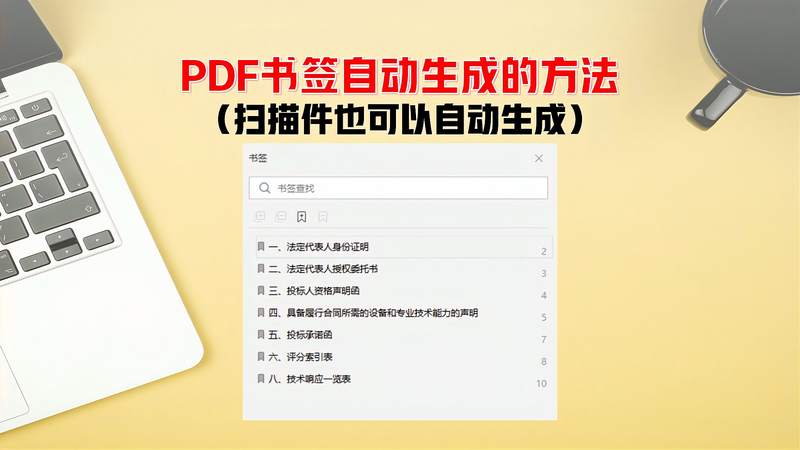 pdf自动生成书签技巧!零基础标书制作教学系列教程