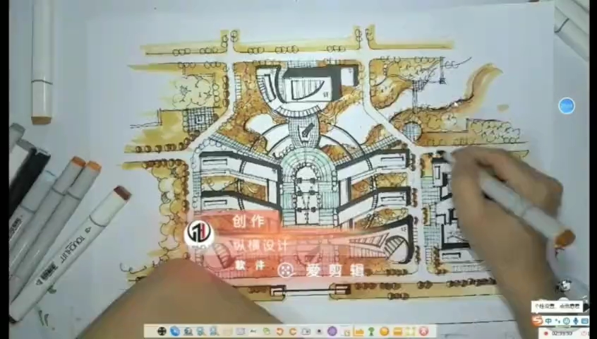 城乡规划快题-春夏秋冬配色上色演示教学,加Q 2049382542 可免费...