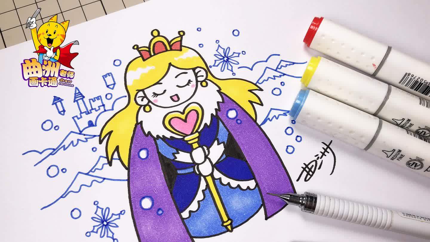 一分钟简笔画:教你画出冰雪王国的公主