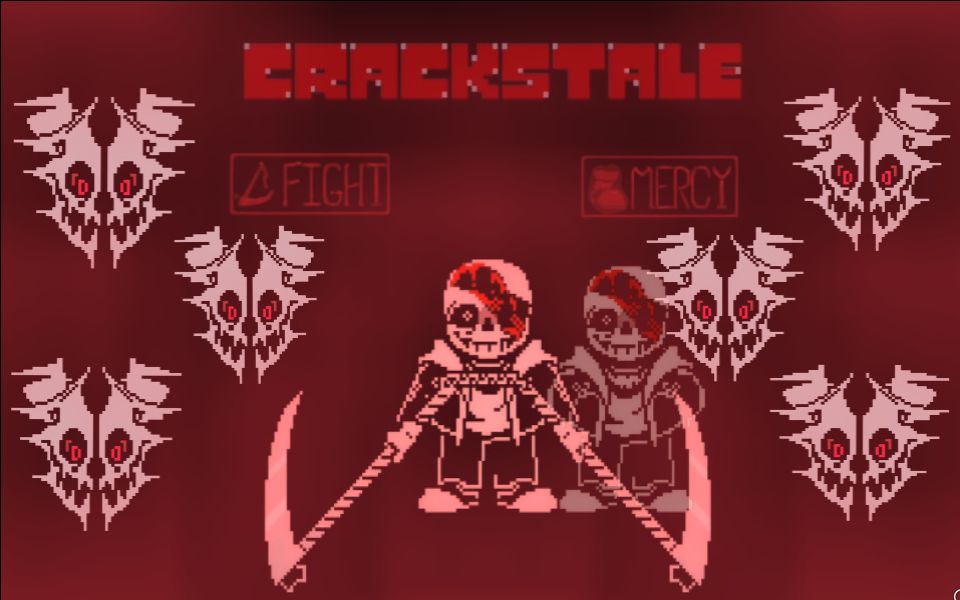 【世界第一!极难!】刀刀爆血の视觉盛宴!超炫酷的Crackstale sans战一...