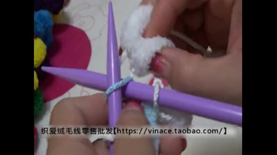 【织爱毛线】第3集球球线平针围巾编织教程