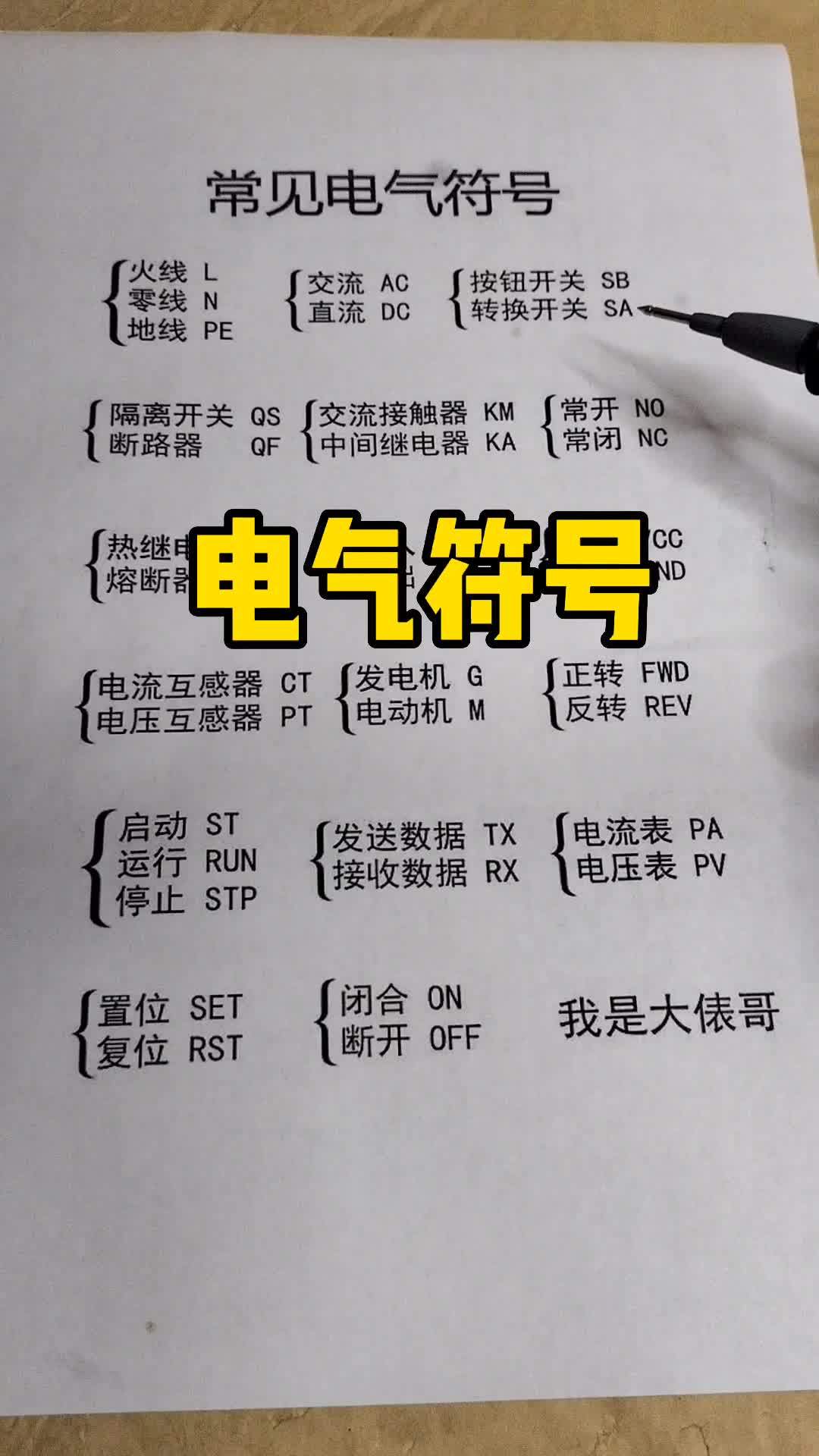 这些电气符号一定要会#电工 #知识分享 #每天学习一点点