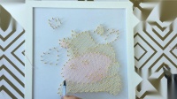 爱心牛钉子绕线画教程