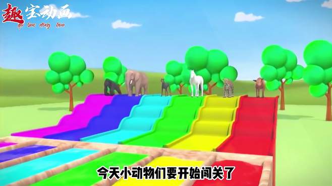 儿童动画动画视频宝贝认识颜色卡通车动画片大全!